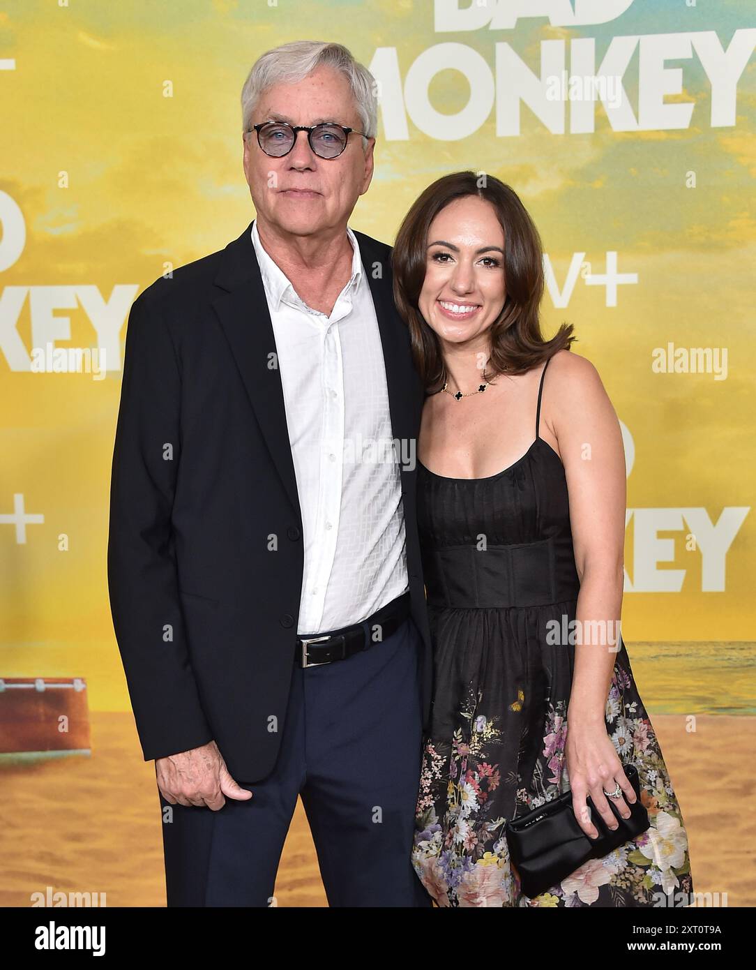 Westwood, USA. 12th Aug, 2024. Carl Hiaasen and Katie Hiaasen arriving ...