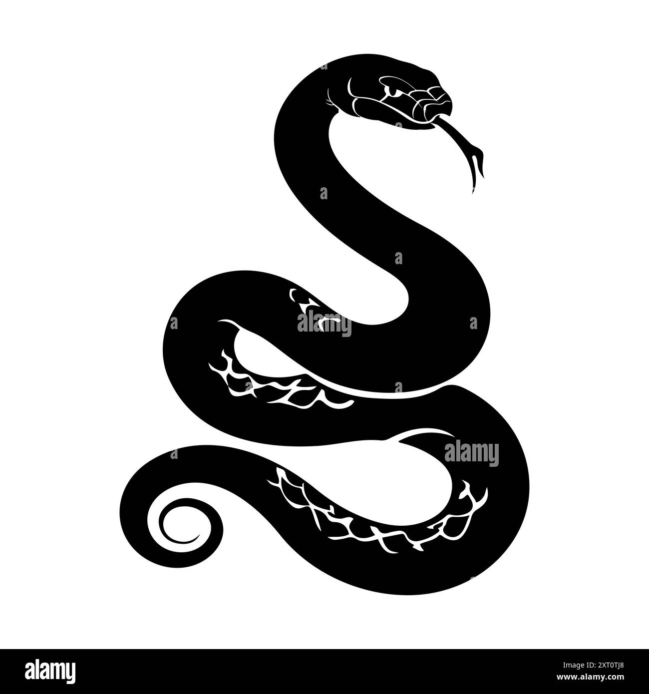 Silhouette De Serpent Serpent Silhouette Stock Illustrations – 5,857