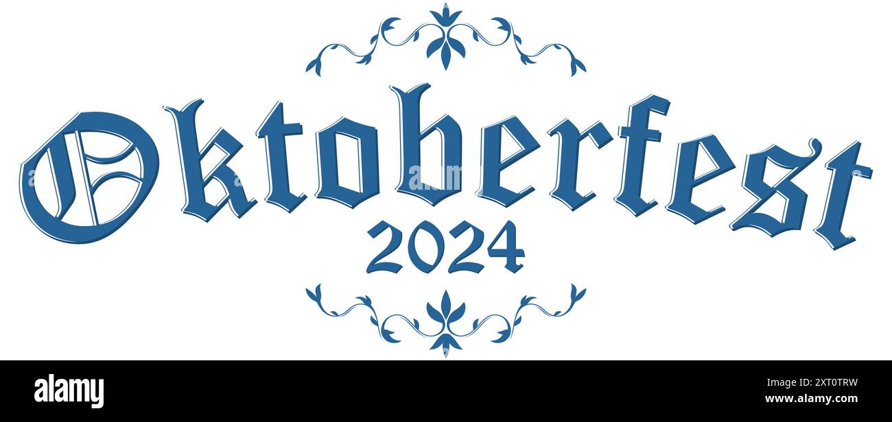 EPS 10 vector file with blue and white lettering with ornaments and ...