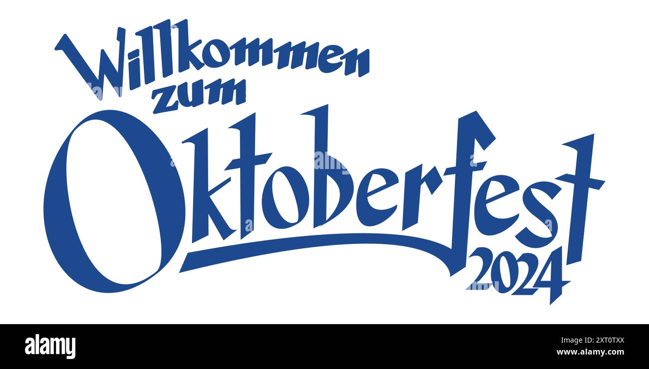 blue and white header with text welcome to the Oktoberfest 2024 Stock ...