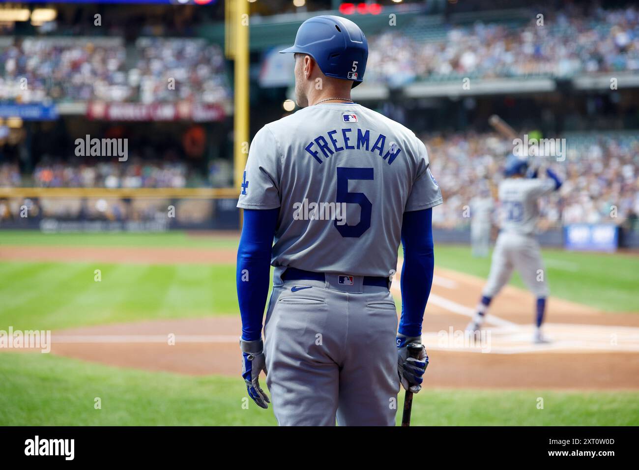 Milwaukee, USA. August 12, 2024: Los Angeles Dodgers first base Freddie ...