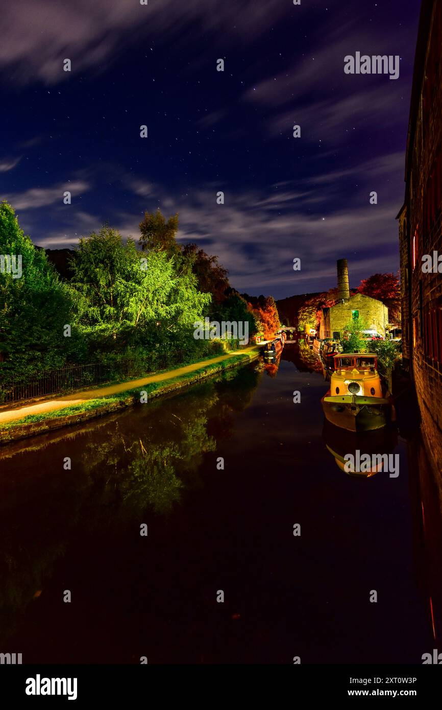 Starlit Night, Hebden Bridge Stock Photo - Alamy