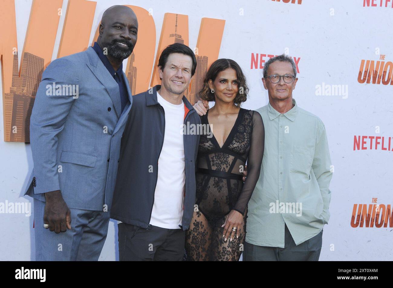 Los Angeles, USA. Ca. 12th Aug, 2024. Mike Colter, Mark Wahlberg, Halle ...