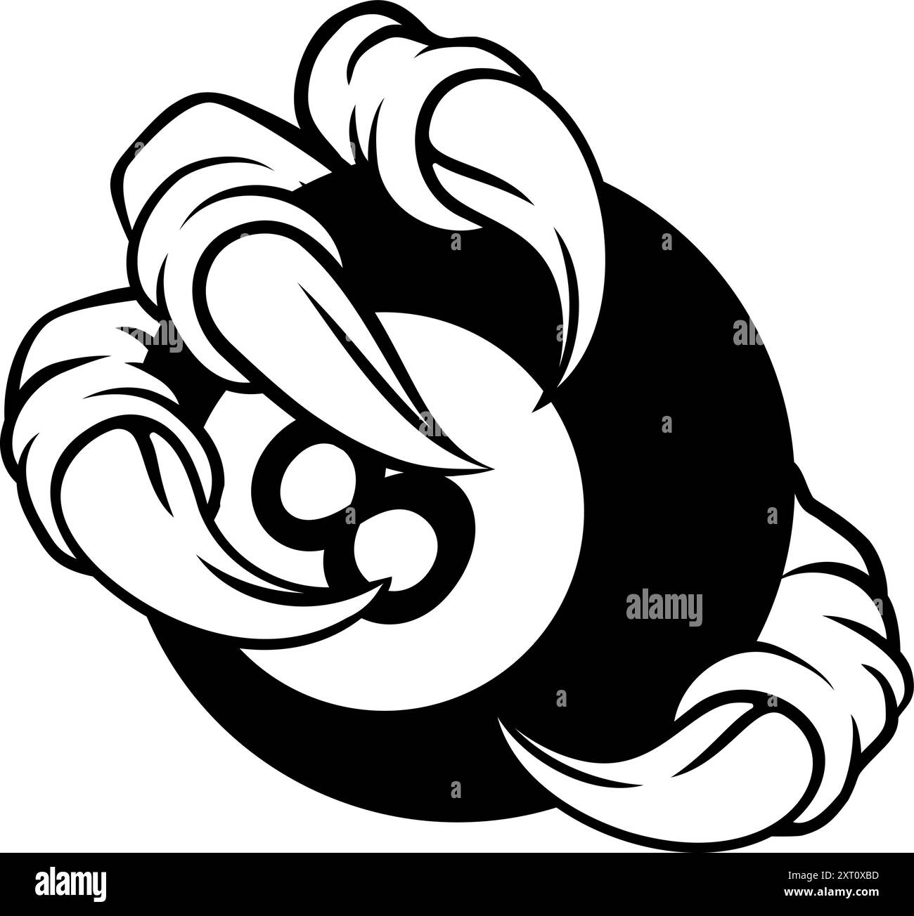 Pool Billiards Ball Monster Hand Claws Talons Stock Vector Image & Art ...