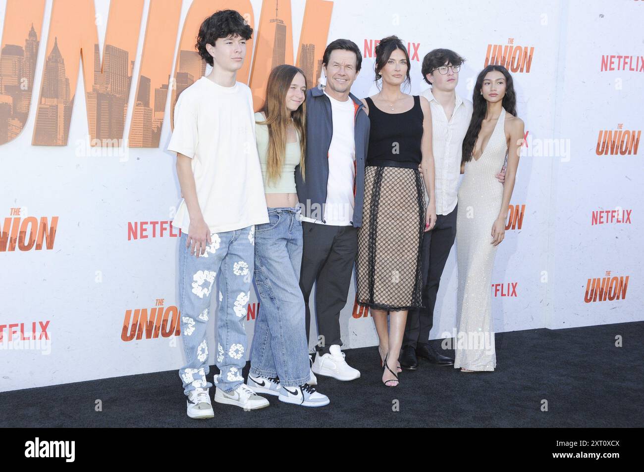 Los Angeles, USA. Ca. 12th Aug, 2024. Rhea Durham, Mark Wahlberg, kids ...