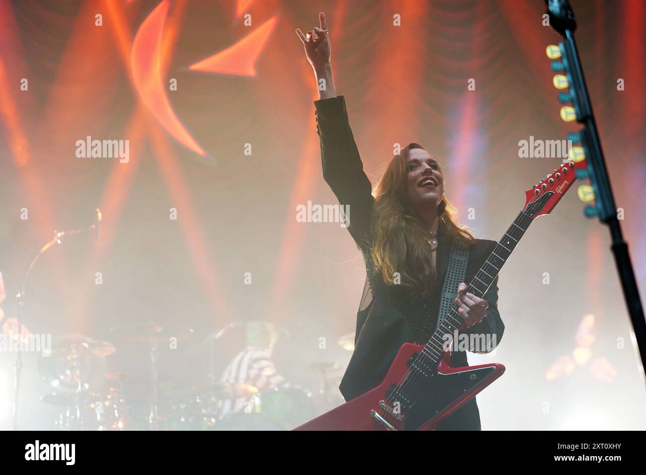 Irving, United States. 11th Aug, 2024. Lzzy Hale, vocalist and lead ...