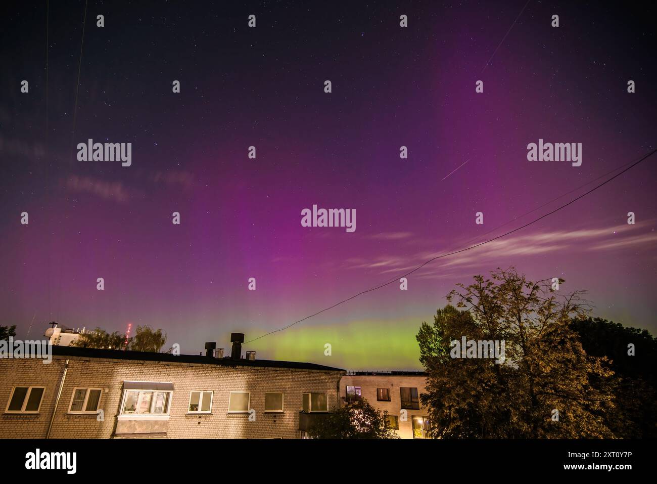 Vilnius, Lithuania. 13th Aug, 2024. A meteor from the Perseids meteor ...