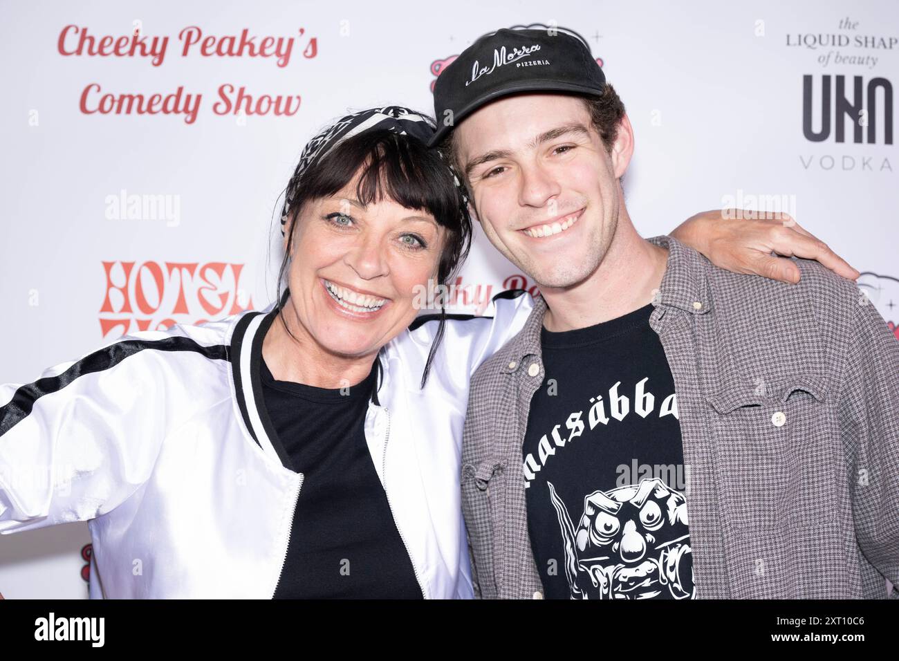Los Angeles, USA. 12th Aug, 2024. Comedian Christine Peake with son ...