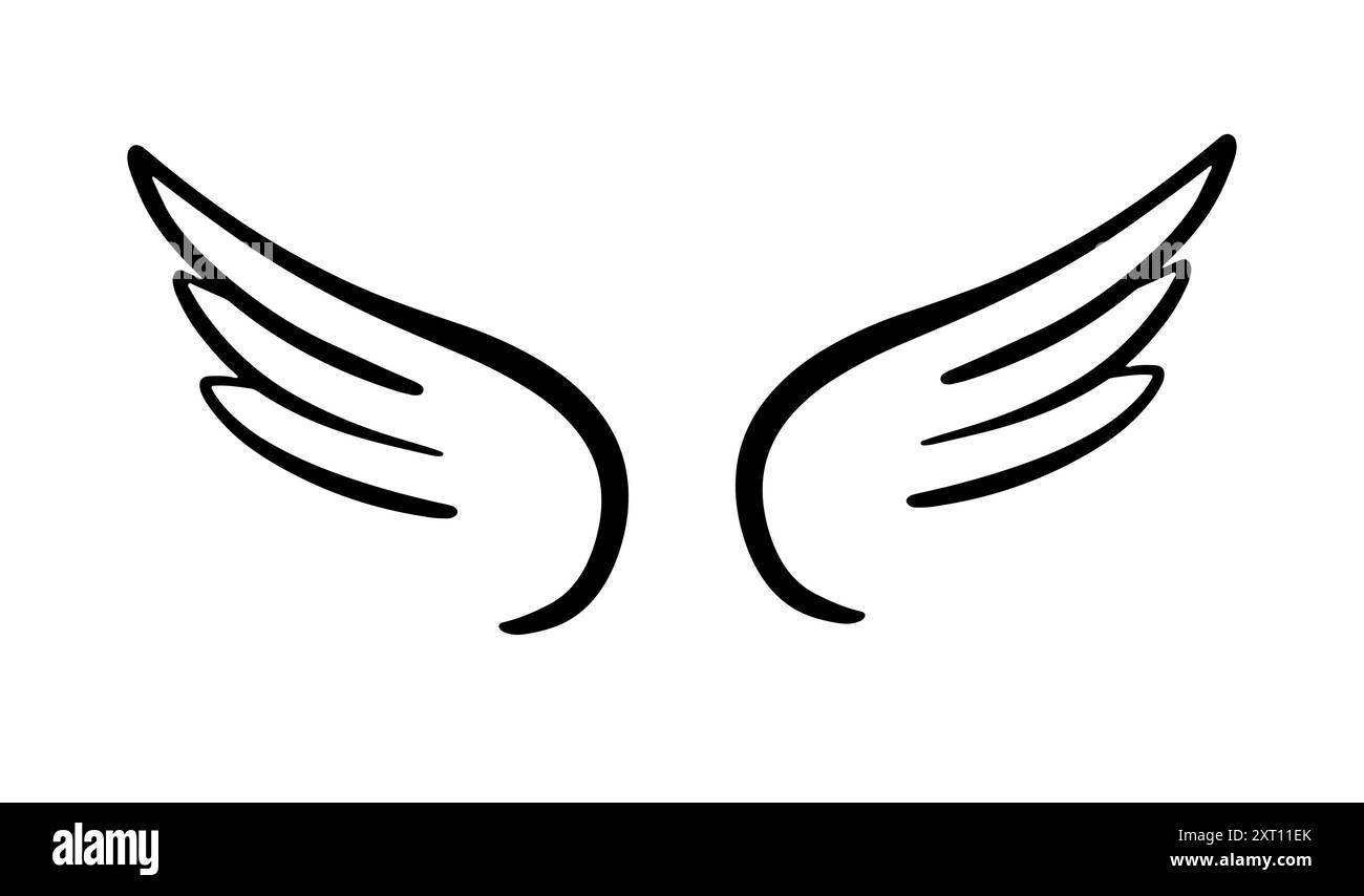 Bird Angle Wings Halloween Sketch Logo Emblem Stock Vector Image & Art ...