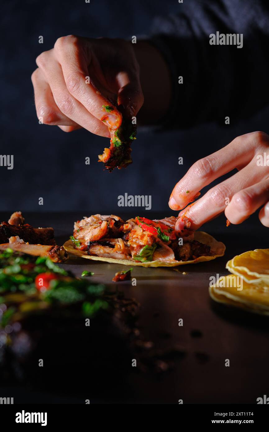 Placing toppings hi-res stock photography and images - Alamy