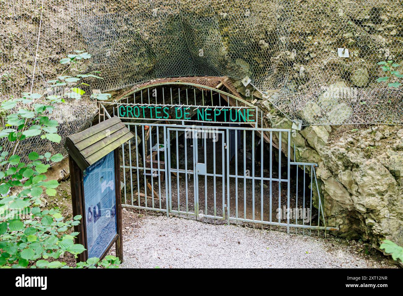 Couvin, Wallonia, Belgium. June 8, 2024. Main entrance to Neptune Caves ...