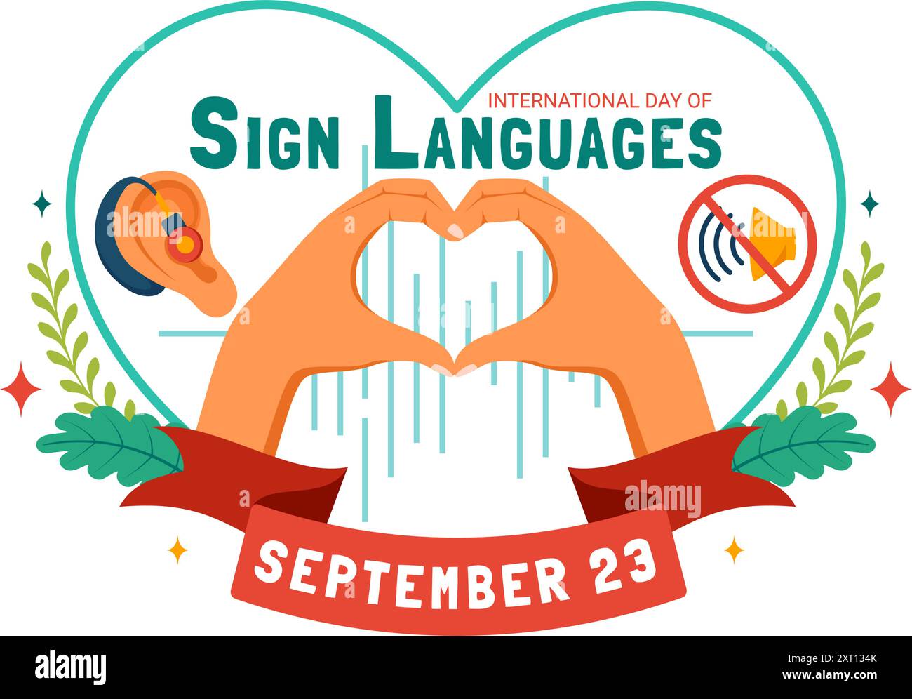International Day of Sign Languages Vector Illustration Featuring ...