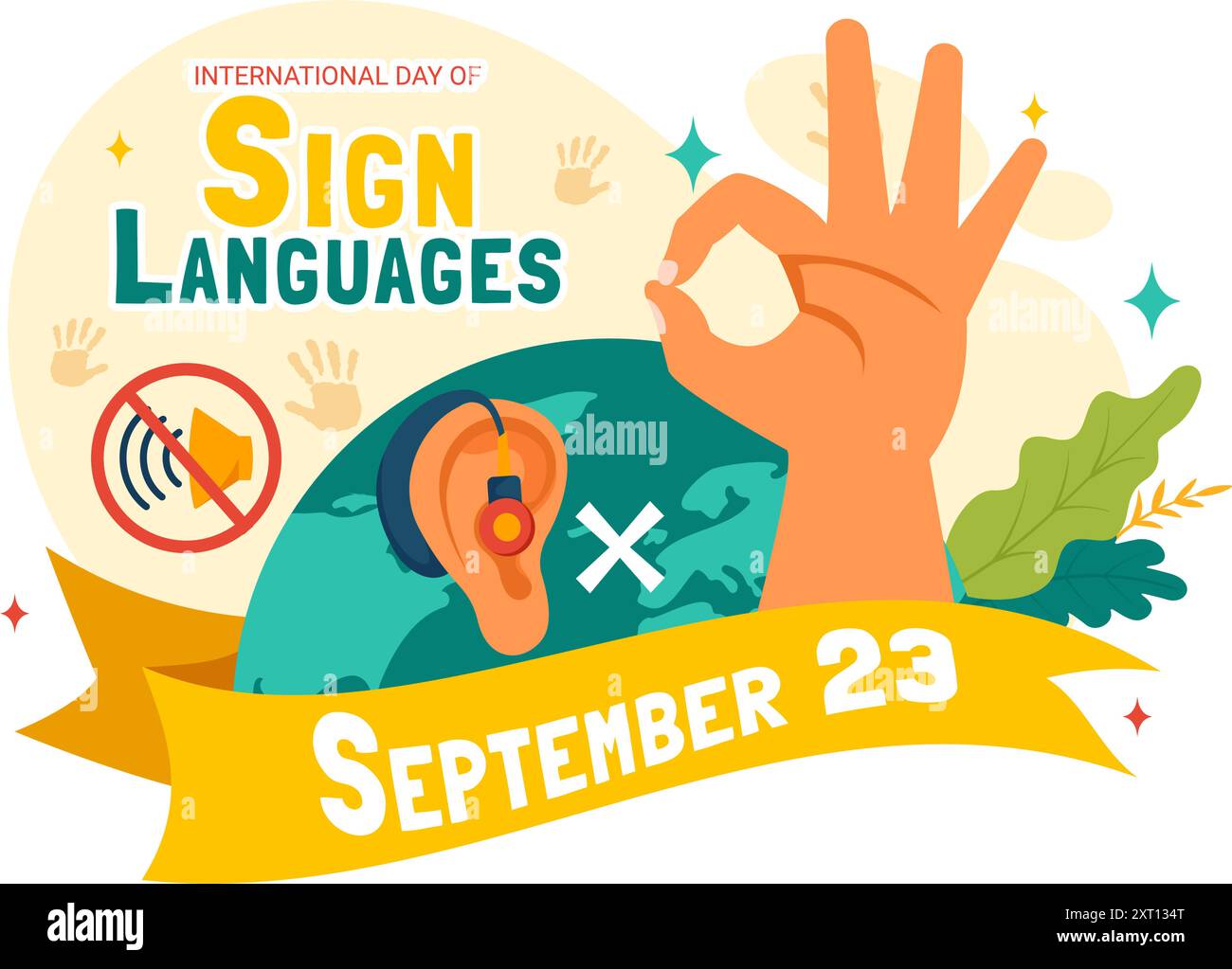 International Day of Sign Languages Vector Illustration Featuring ...