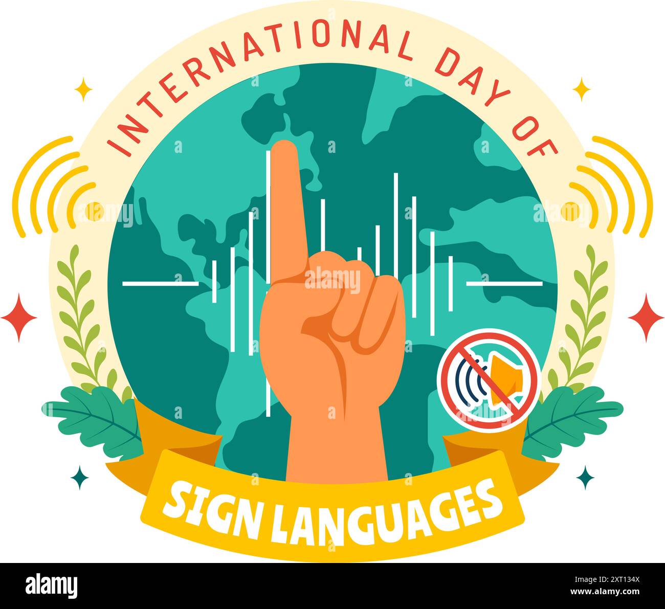 International Day of Sign Languages Vector Illustration Featuring ...