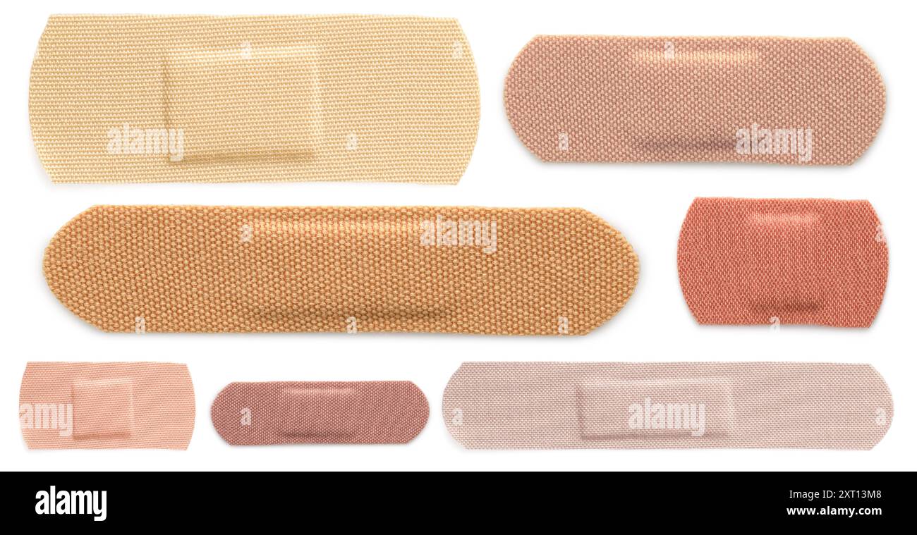 Many different medical plasters isolated on white, set Stock Photo - Alamy