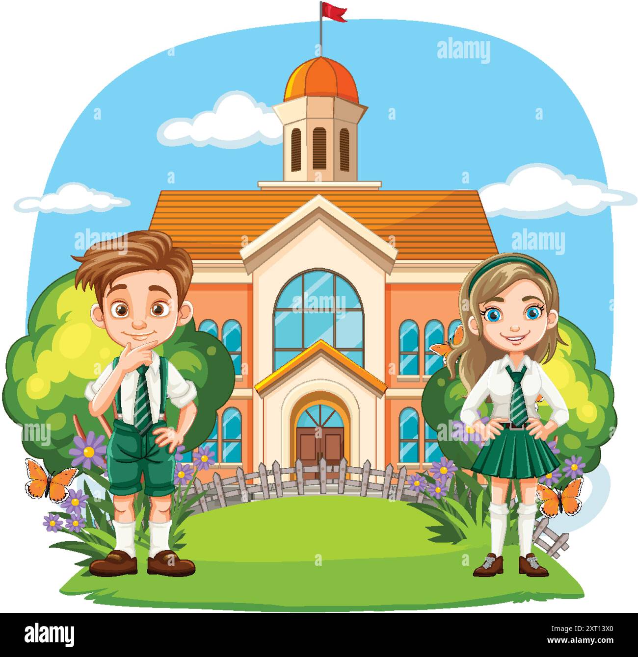 Two kids girl in Cut Out Stock Images & Pictures - Alamy