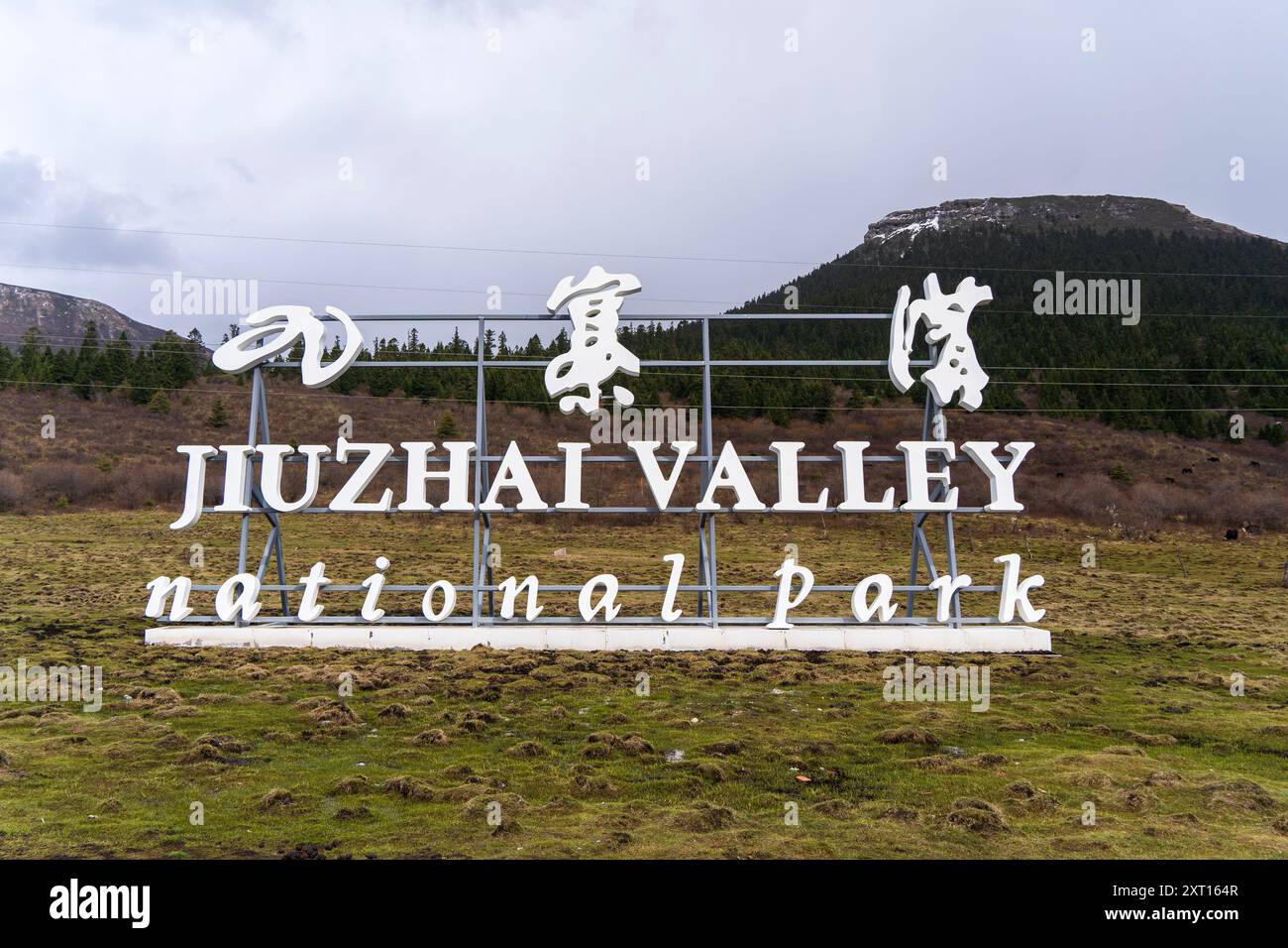 Signage in Jiuzhaigou National Park, Sichuan, China Stock Photo - Alamy