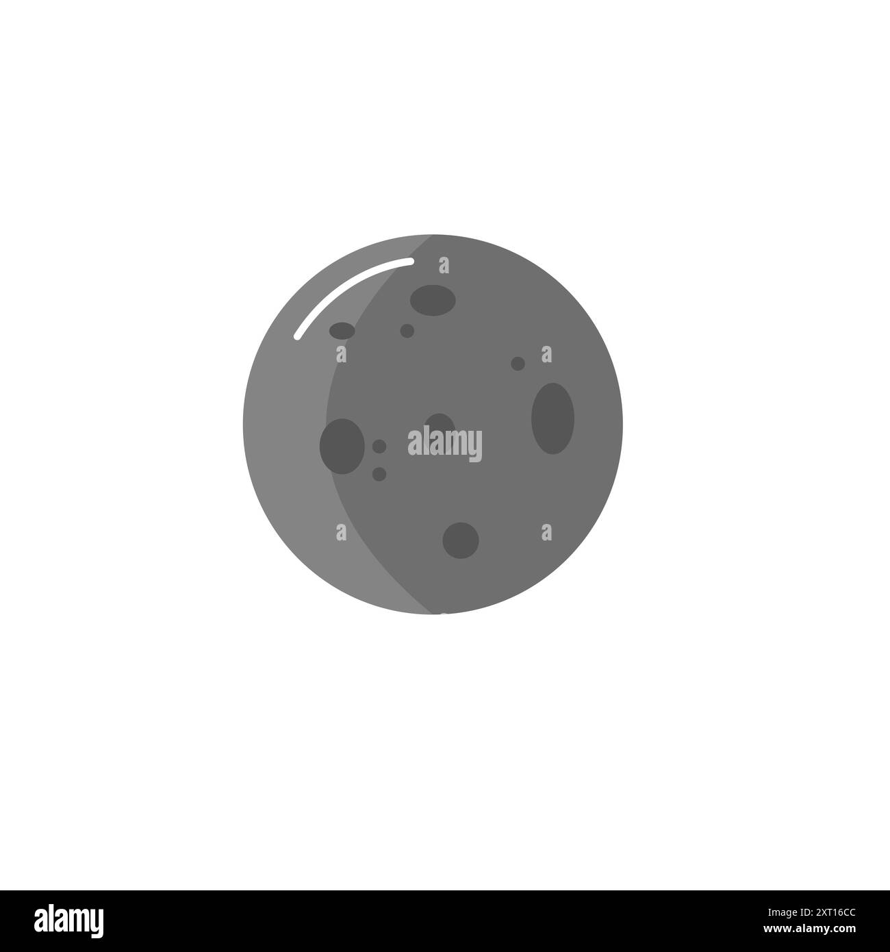 Moon icon vector. Logo illustration on white background. Flat design ...