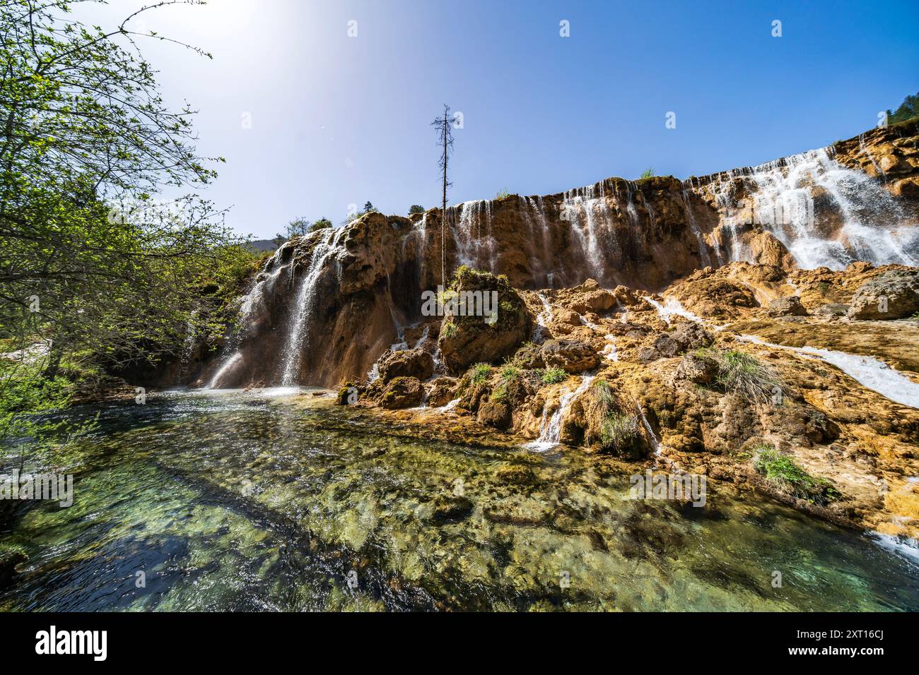 Pearl Shoal Waterfall in Jiuzhai Valley National Park, China Stock ...