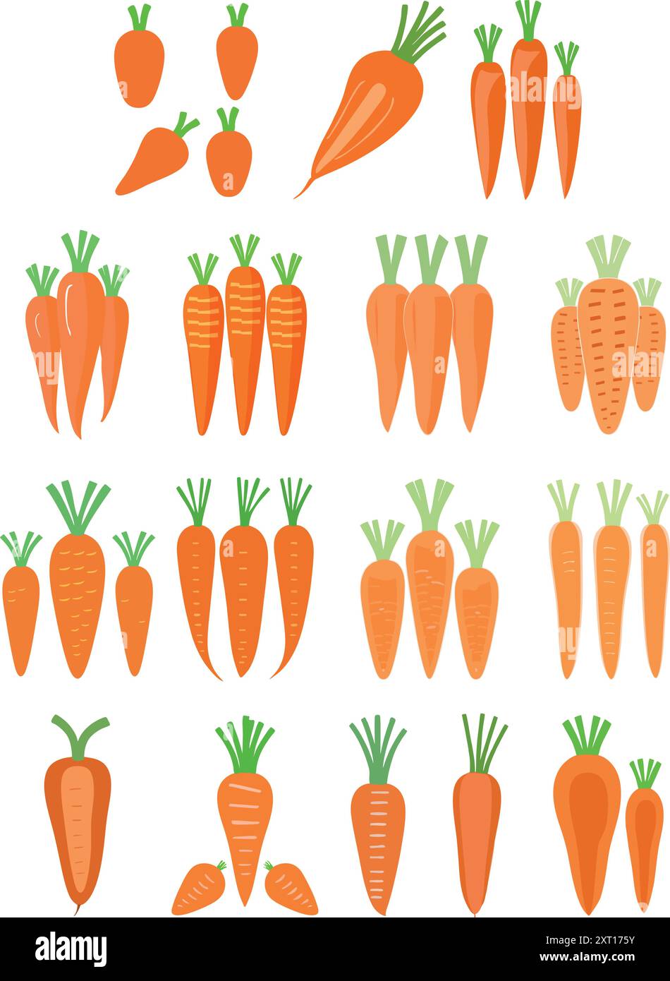 Abstract variants of carrot icons Stock Vector Image & Art - Alamy