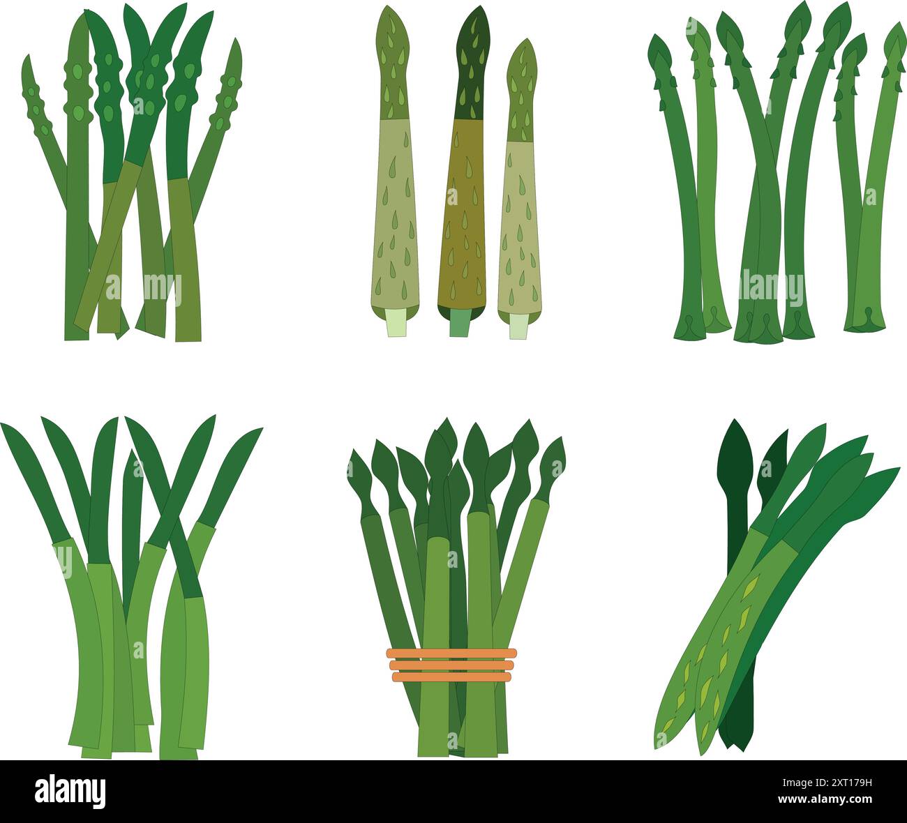 Abstract variants of asparagus icons Stock Vector Image & Art - Alamy