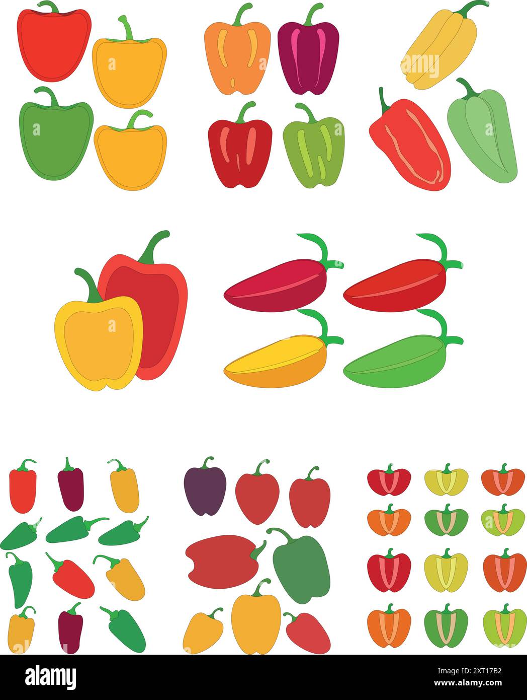 Abstract variants of pepper icons Stock Vector Image & Art - Alamy