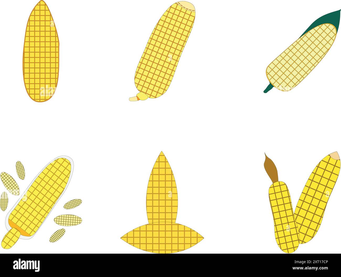 Abstract variations of corn icons Stock Vector Image & Art - Alamy