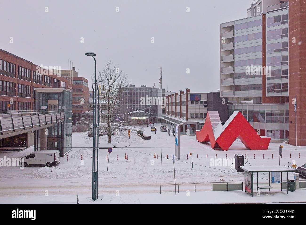 Pasila, Helsinki, Finland – February 14, 2024: Main entrance to Vene ...