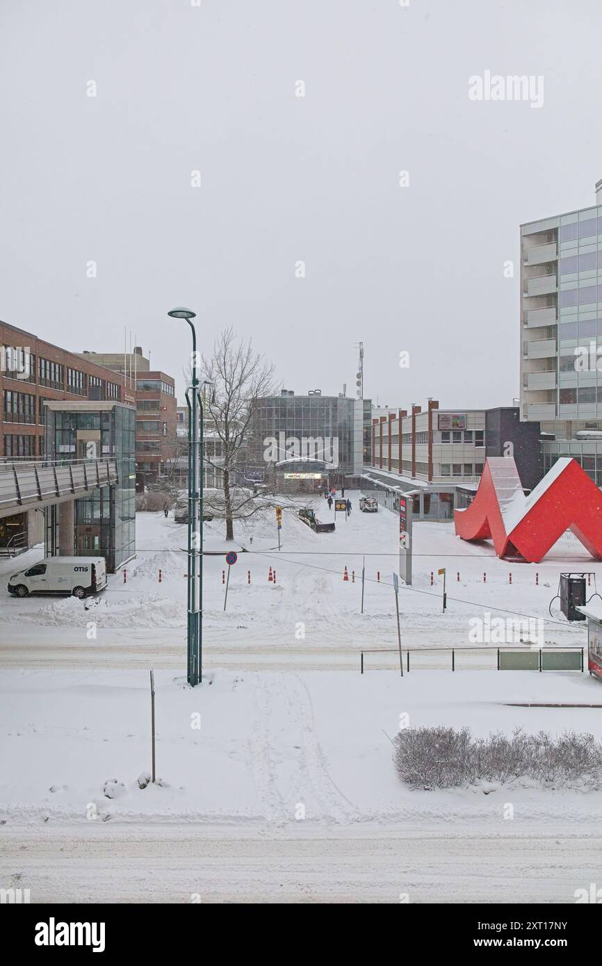 Pasila, Helsinki, Finland – February 14, 2024: Main entrance to Vene ...