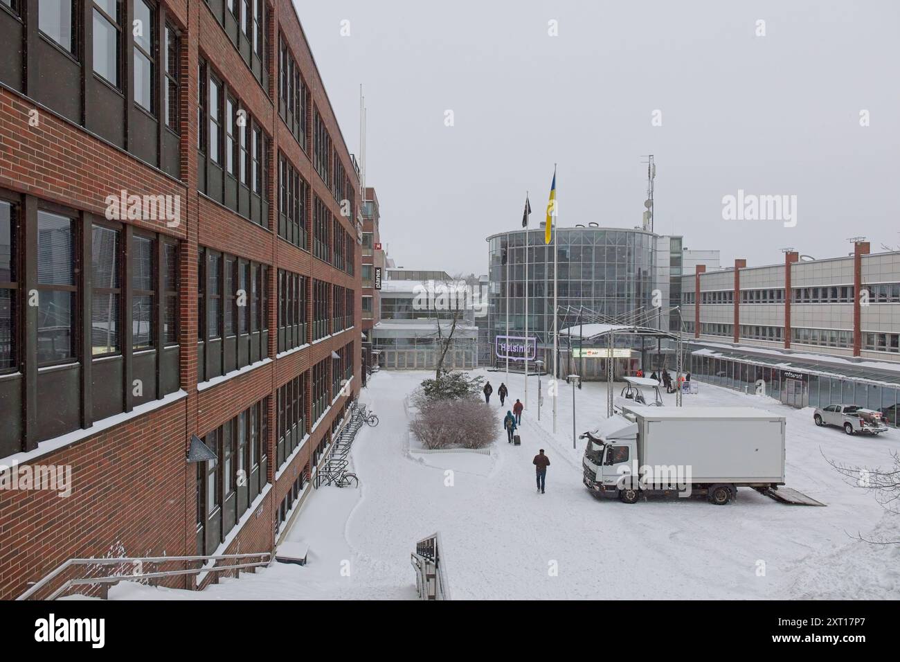 Pasila, Helsinki, Finland – February 14, 2024: Main entrance to Vene ...