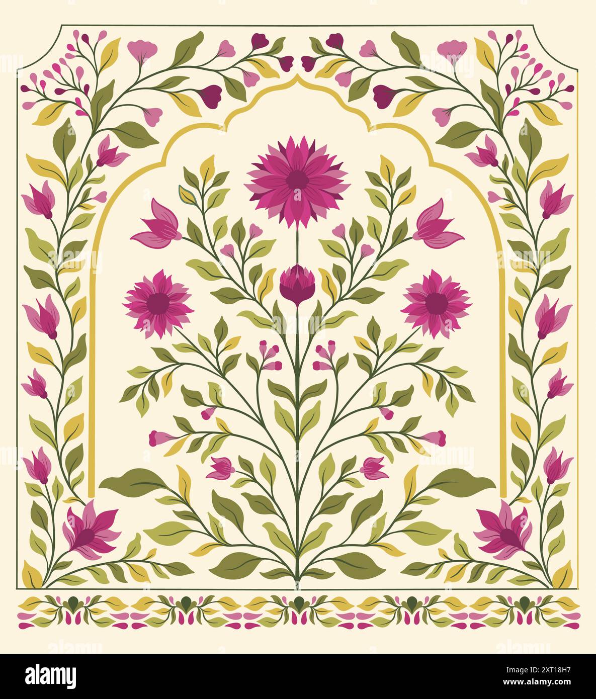 Mughal miniature paintings Stock Vector Images - Alamy