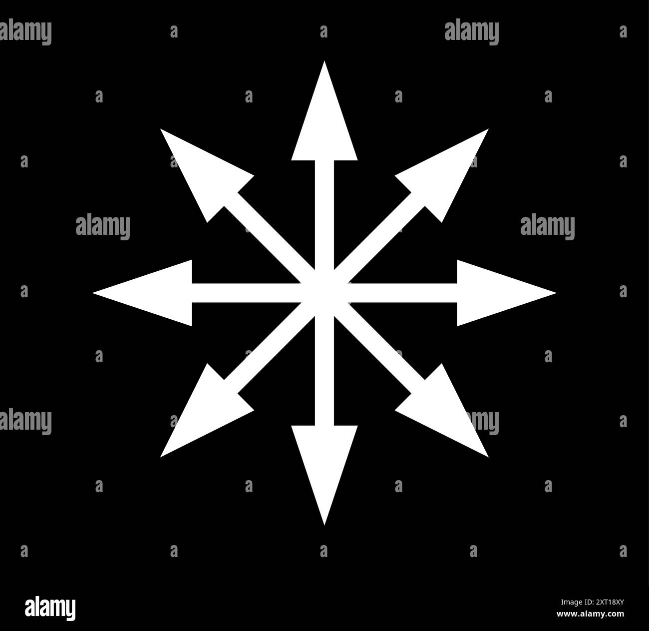 Chaos star symbol. Arrows, eight-pointed radial symmetry Stock Vector ...
