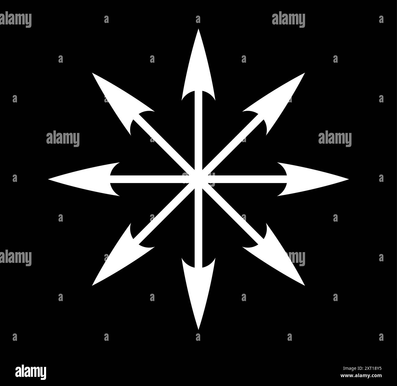 Chaos star symbol. Arrows, eight-pointed radial symmetry Stock Vector ...