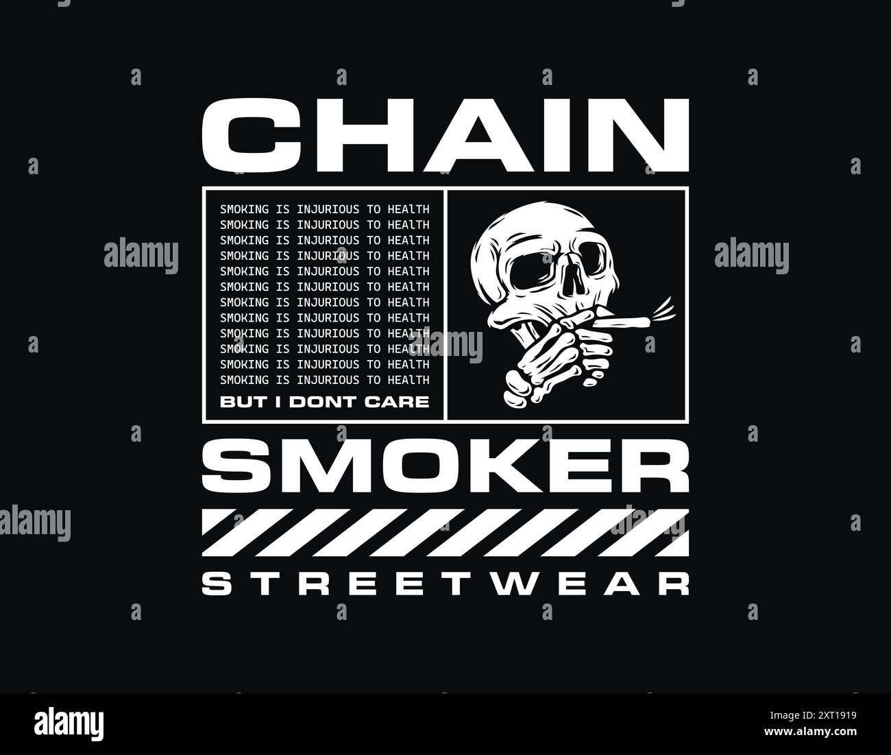 chain smoker themed streetwear design, urban streetwear design for t ...