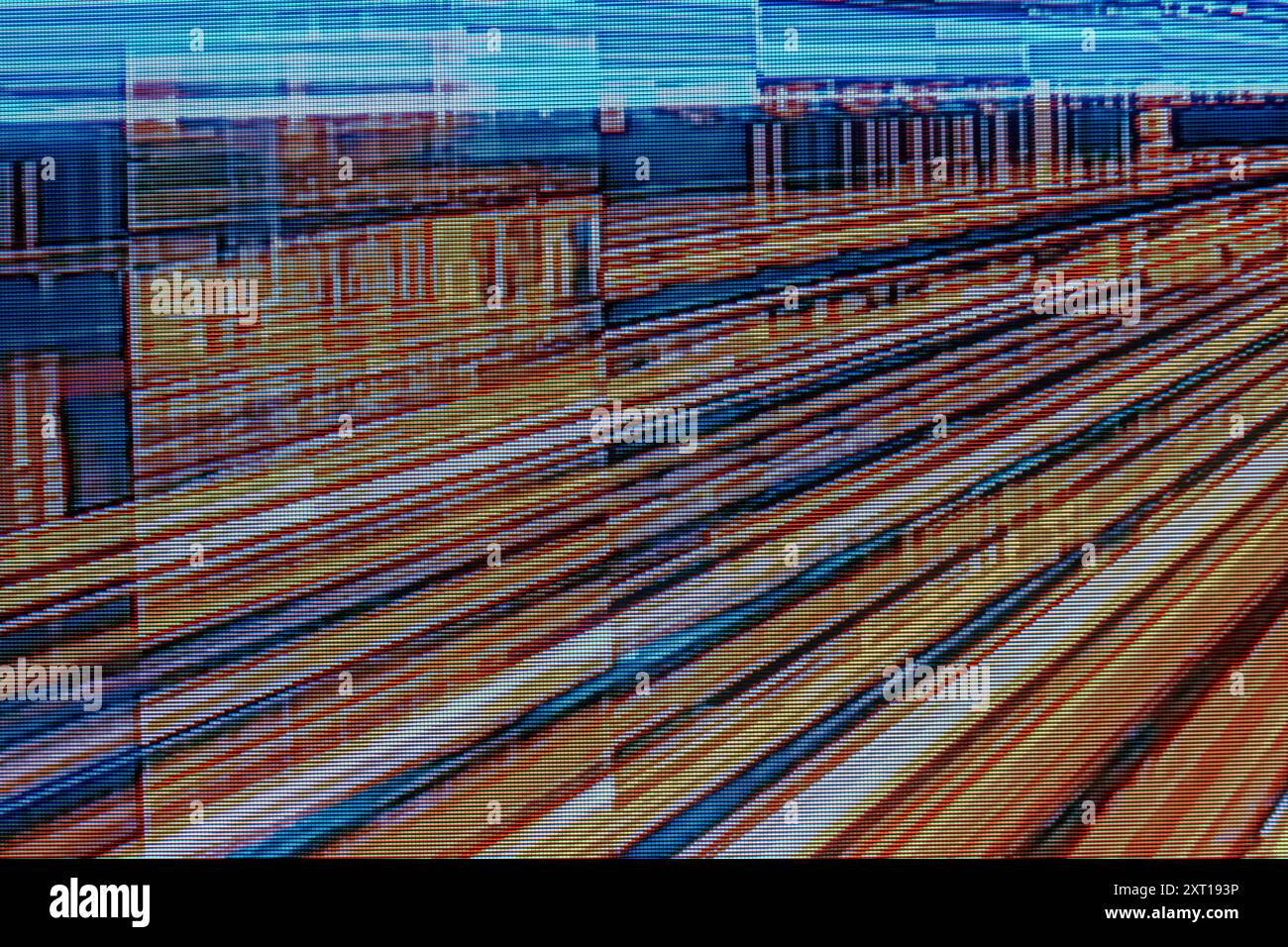 Television screen showing static noise hi-res stock photography and ...