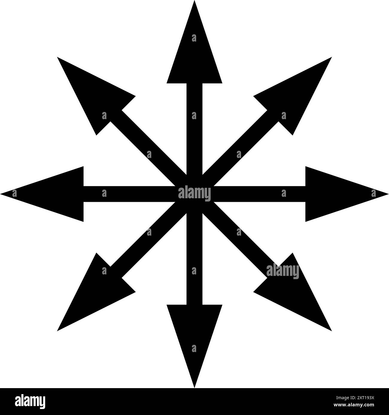 Chaos star symbol. Arrows, eight-pointed radial symmetry Stock Vector ...