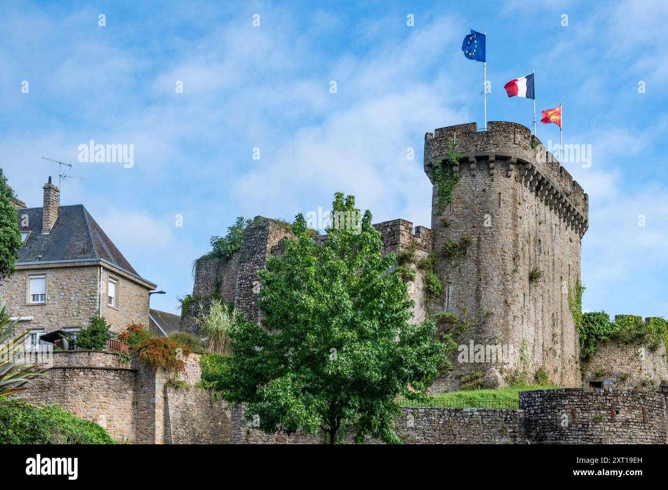 The donjon of the Château d'Avranches, a medieval castle in Avranches ...