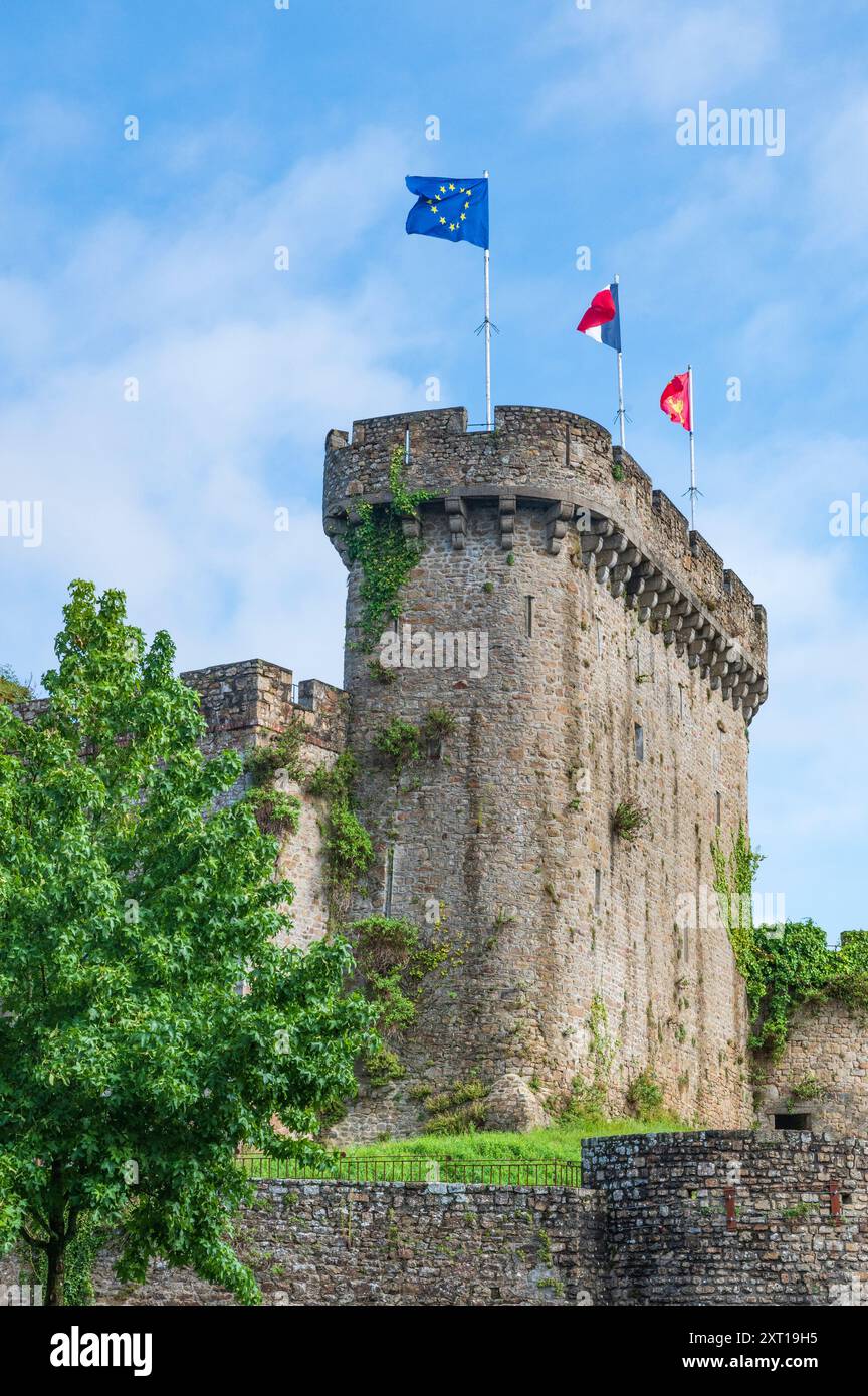 The donjon of the Château d'Avranches, a medieval castle in Avranches ...