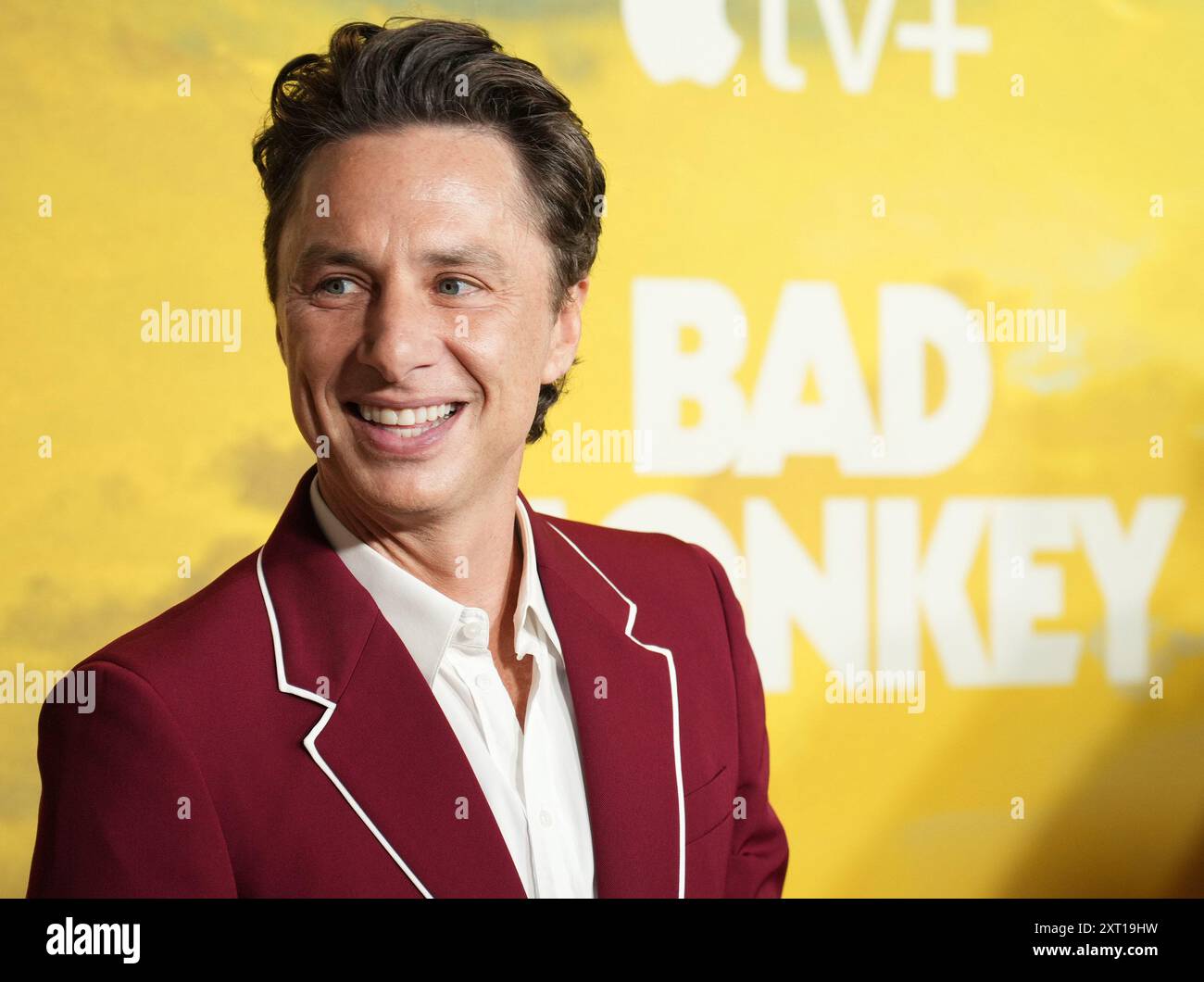 Zach Braff arrives at the Apple TV+'s Series BAD MONKEY Premiere held ...