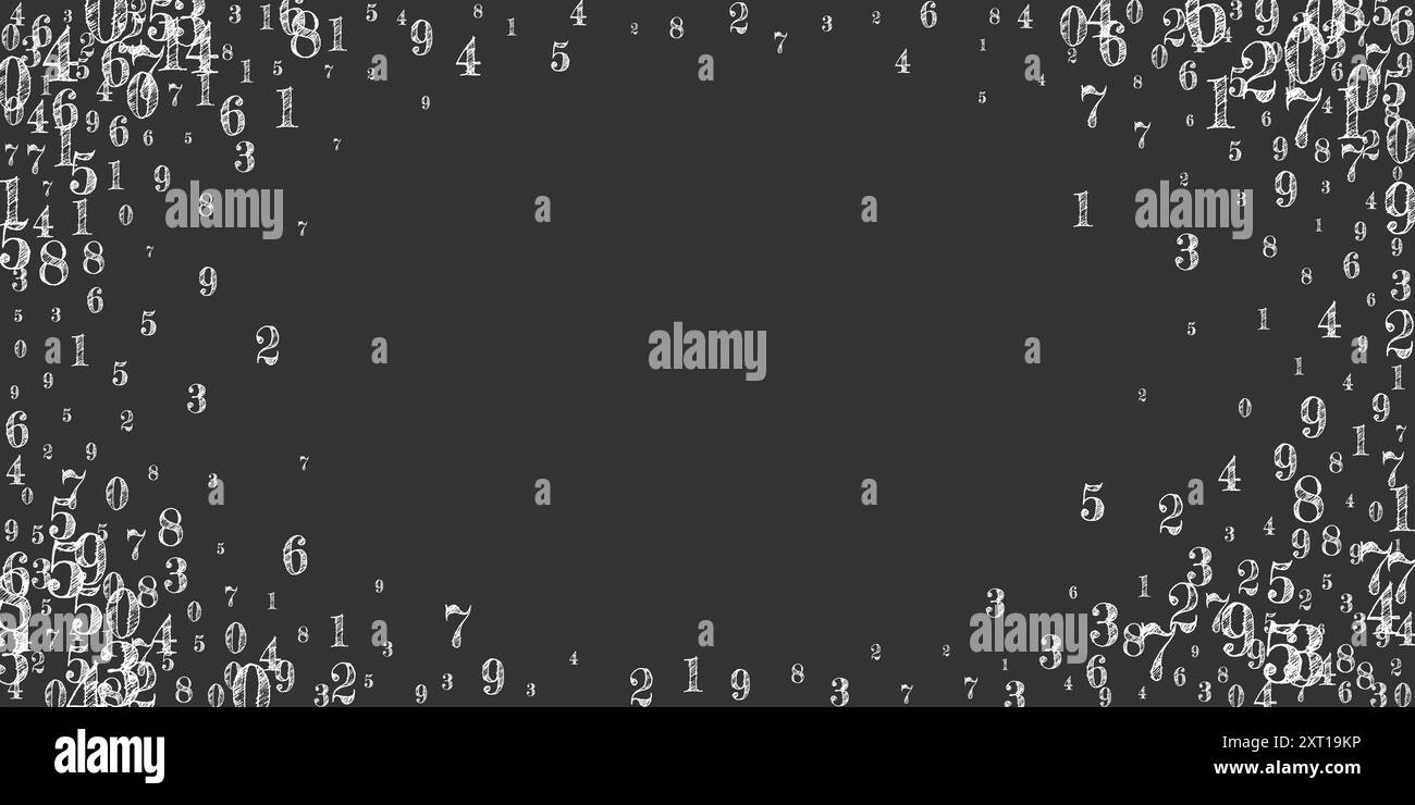 Falling numbers. Math study concept with flying digits. Back to school ...