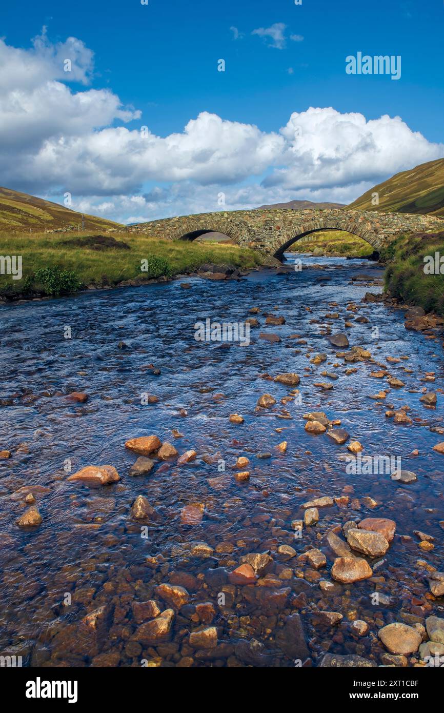 Fraser's Bridge over the Clunie Water near Braemar, Scotland Stock ...