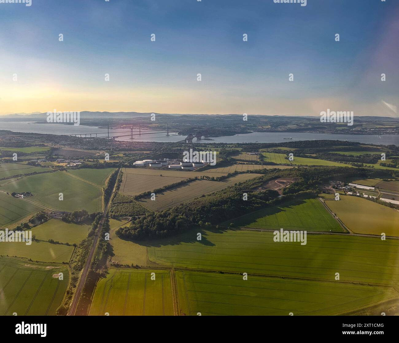 Aerial view of the forth bridge hi-res stock photography and images - Alamy