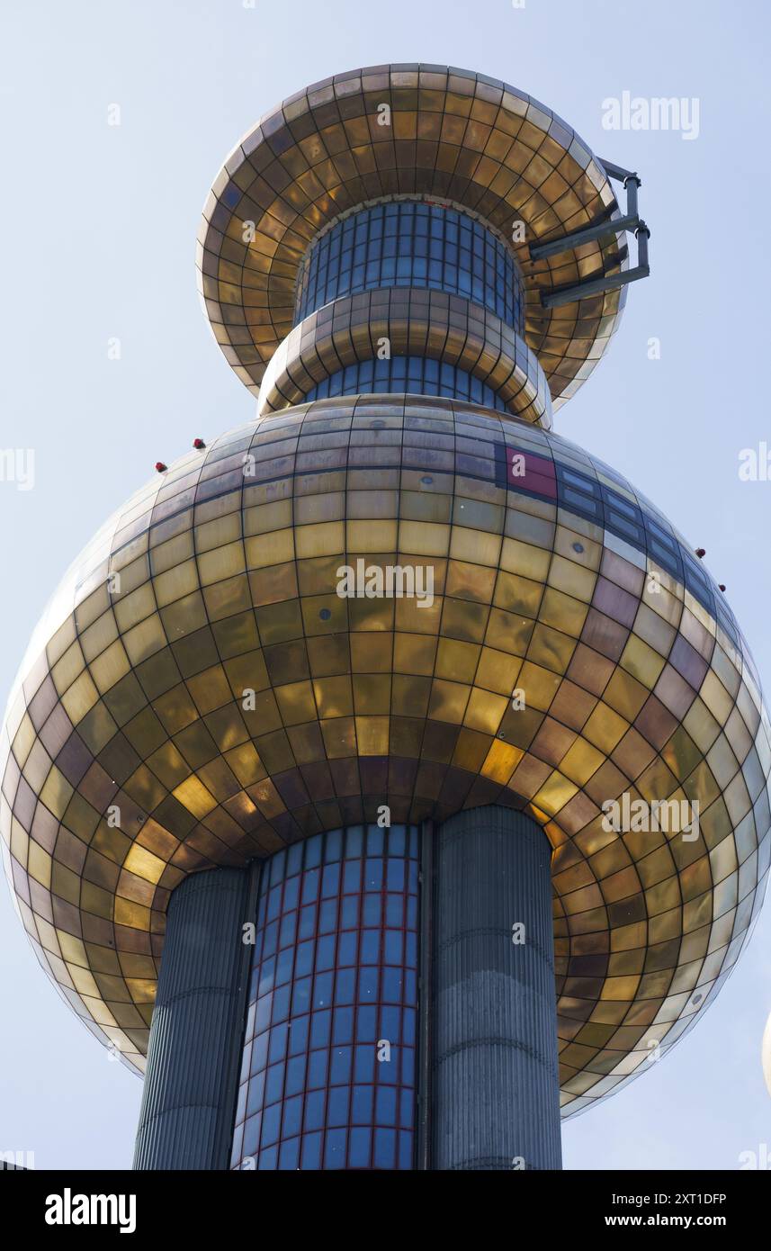 Vienna, Austria - April 29, 2024: Exterior facade of the chimney of the ...