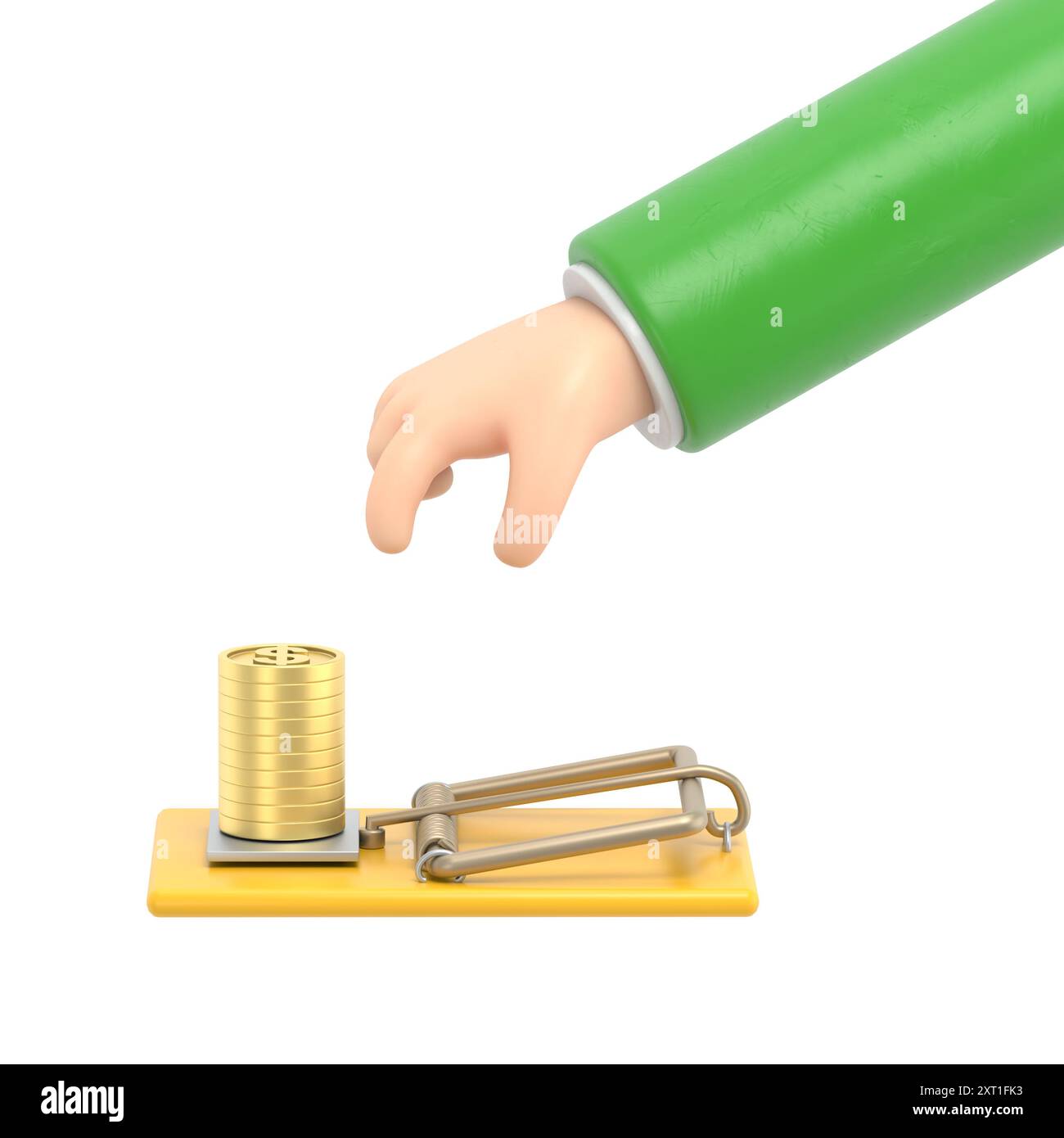 Cartoon Gesture Icon Mockup.Businessman hand try to pick money from ...