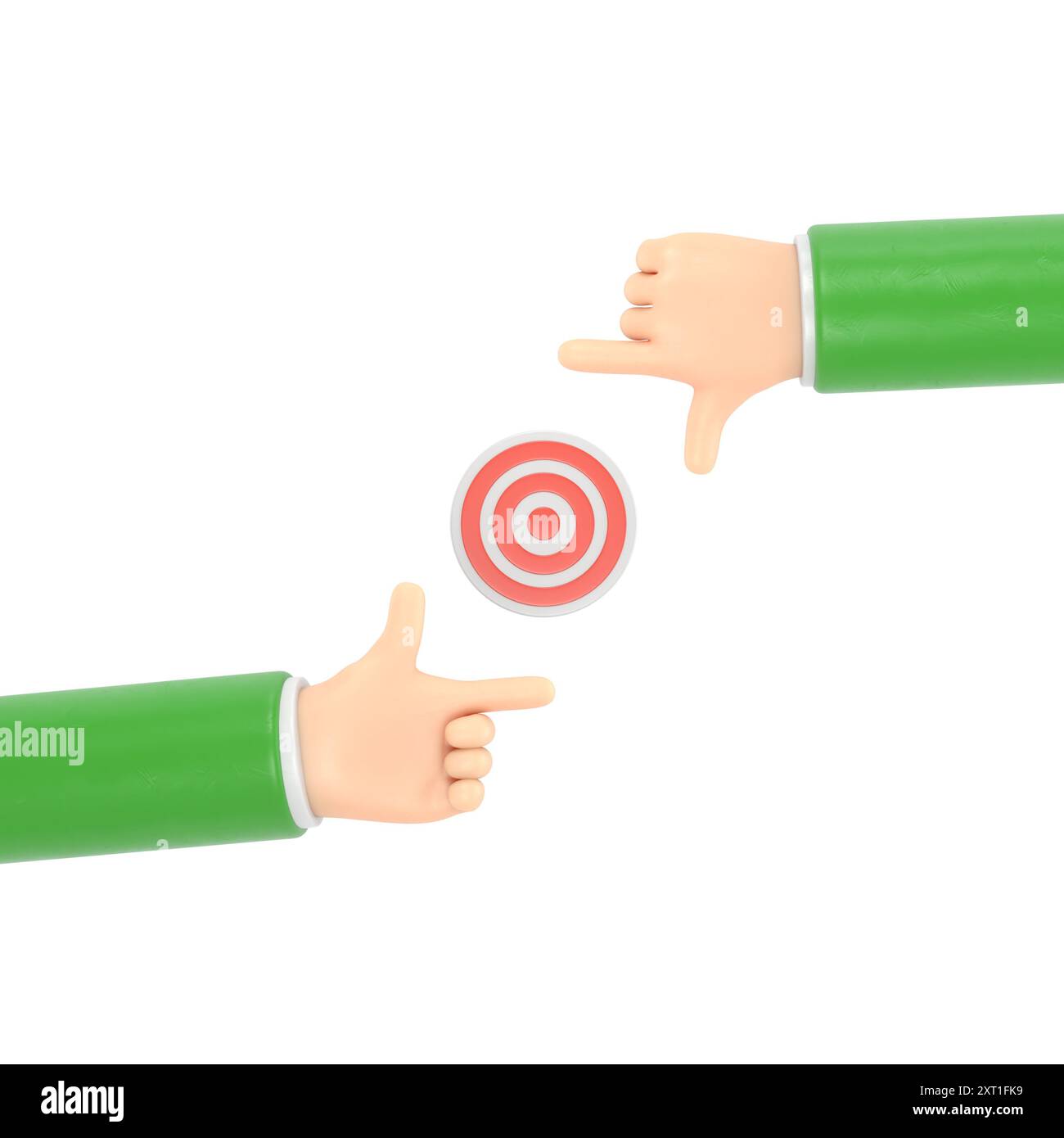 Cartoon Gesture Icon Mockup.Businessman hands forming a frame and focus ...