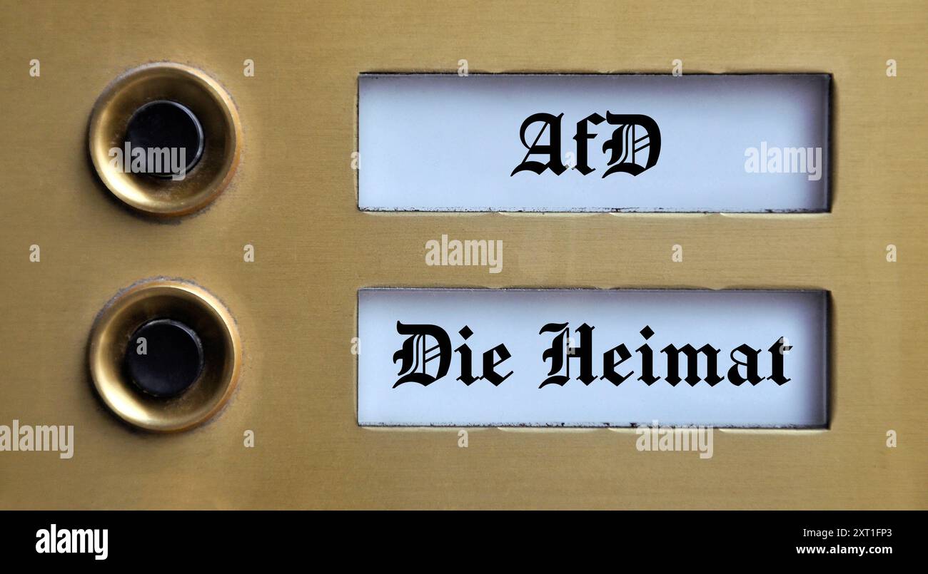 Klingelschilder mit Partei AfD und Die Heimat Klingelschilder mit ...