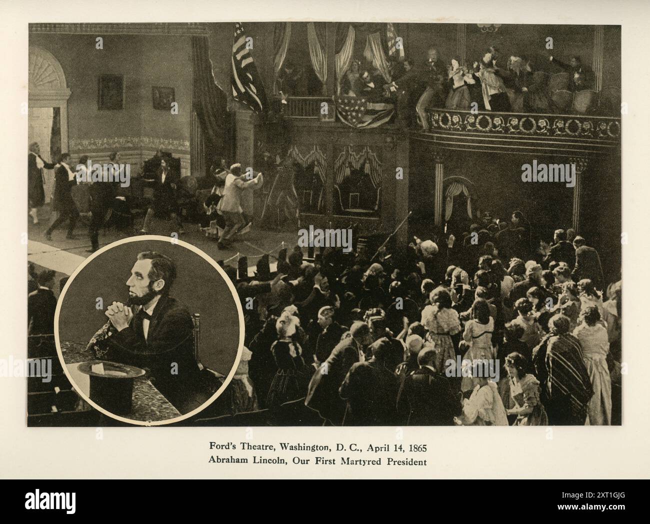 Assassination of Abraham Lincoln (played by JOSEPH HENABERY) at Ford's ...
