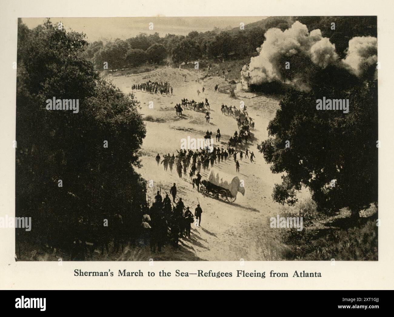 Sherman's March to the Sea - Refugees Fleeing from Atlanta in THE BIRTH ...