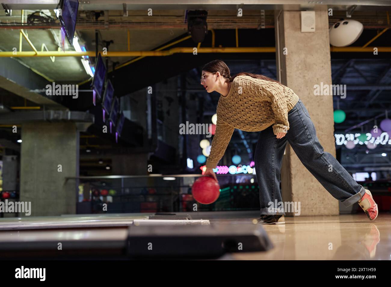 Vibrant bowling alley setting hi-res stock photography and images - Alamy