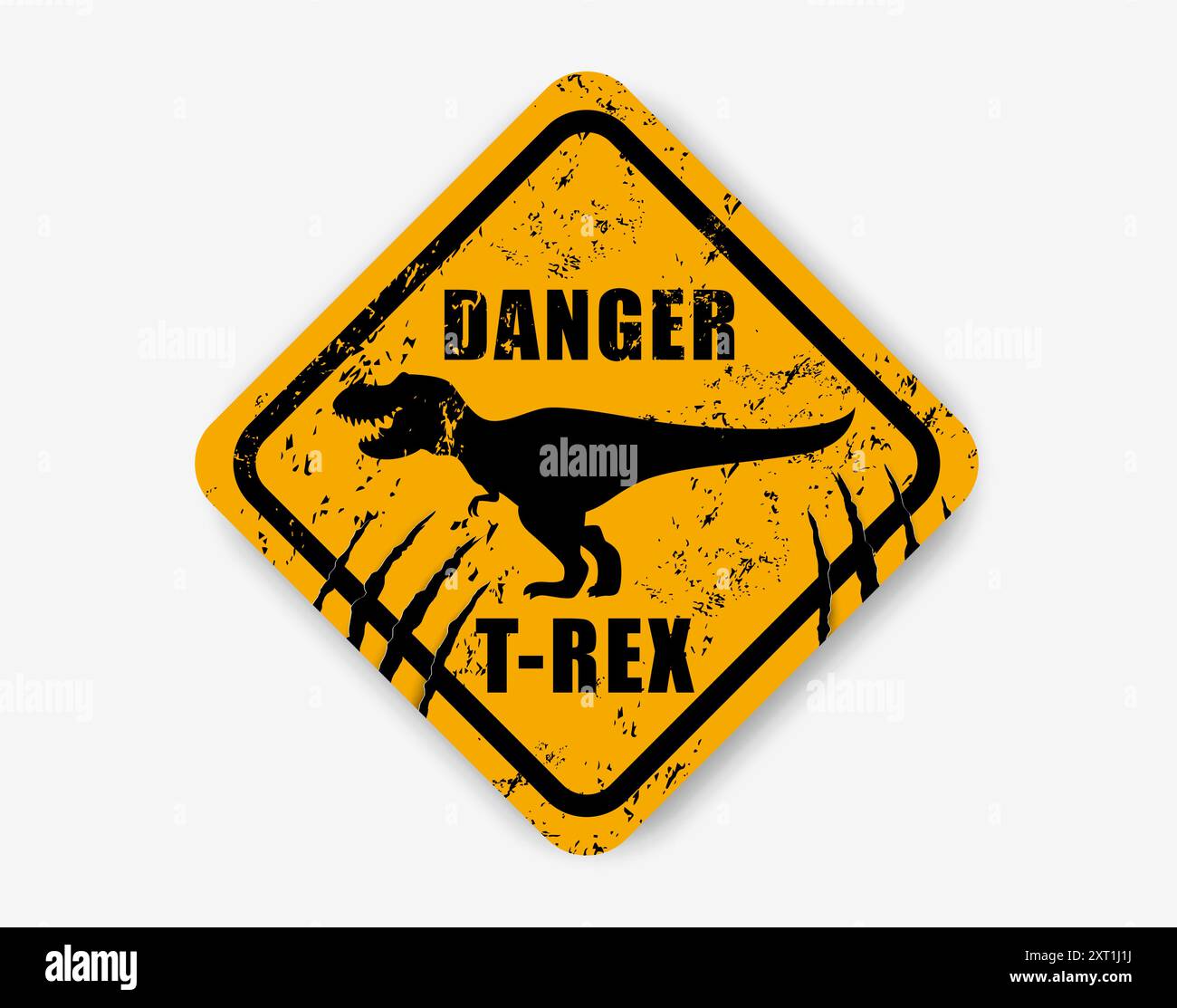 Dinosaur sign danger zone hi-res stock photography and images - Alamy